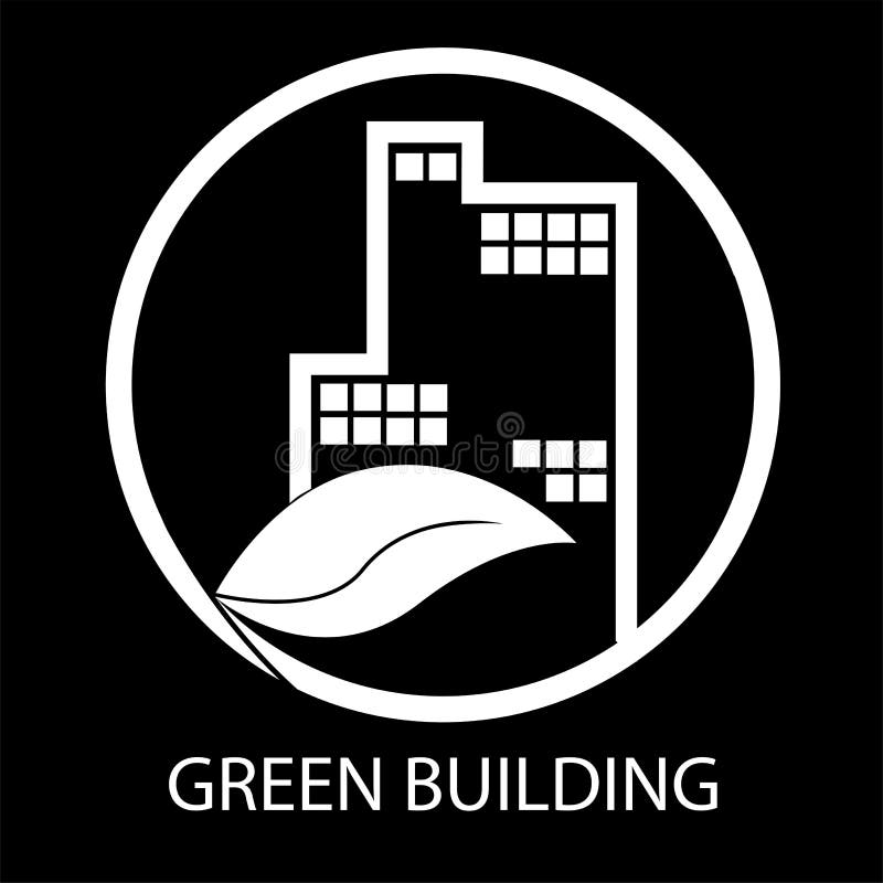 Simple Symbol of Green Building Stock Vector - Illustration of mark ...