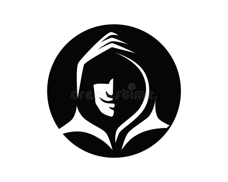 Simple Symbol of Hacker with Dark Hood Silhouette Stock Vector ...