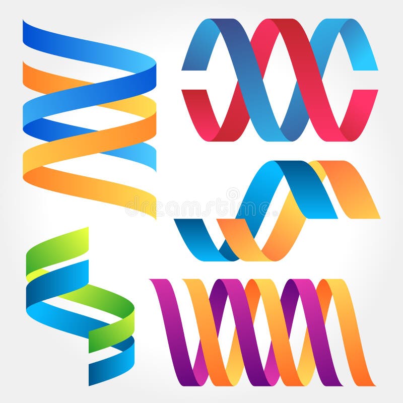 Ribbon Pattern, Abstract Shape Vector Illustration Design Stock Vector ...