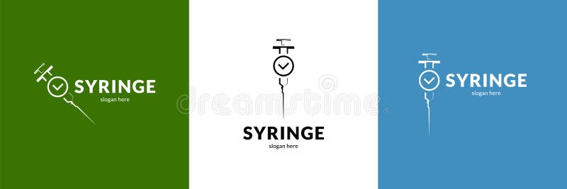 Simple syringe logo stock vector. Illustration of care - 247210950