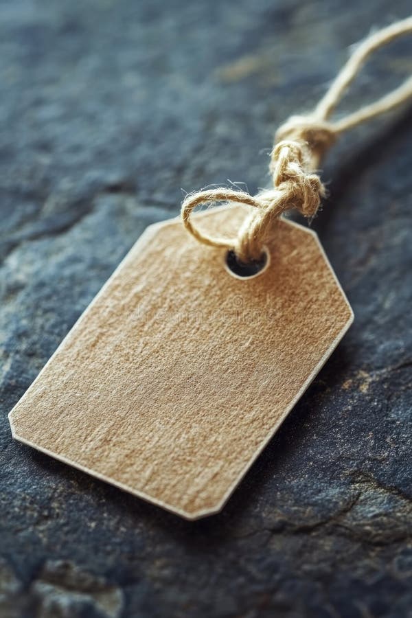 A Simple Tag Attached To a Rock with a Piece of String, Great for ...