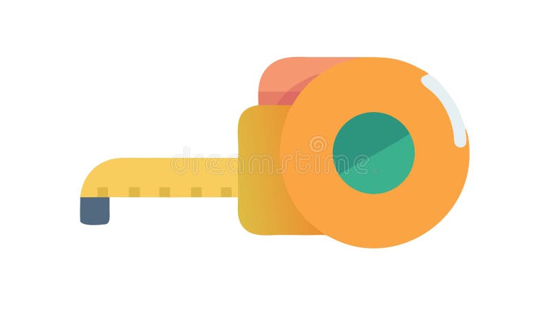 Simple Tape Measure Icon with Visible Scale for Quick Checks, Vector ...