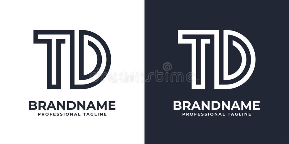 Simple TD Monogram Logo, Suitable for Any Business with TD or DT ...