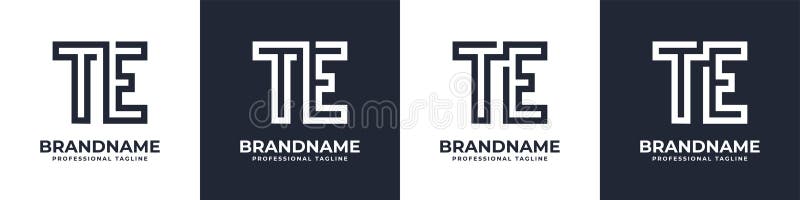 Simple TE Monogram Logo, Suitable for Any Business with TE or ET ...
