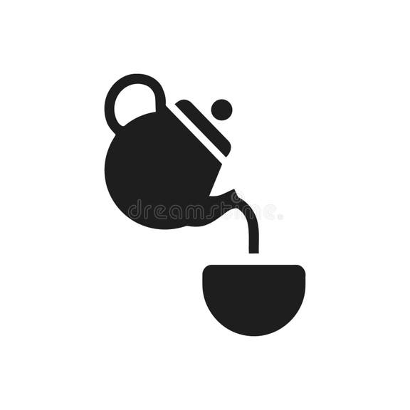 Simple Tea Pour Icon stock vector. Illustration of drink - 361852437