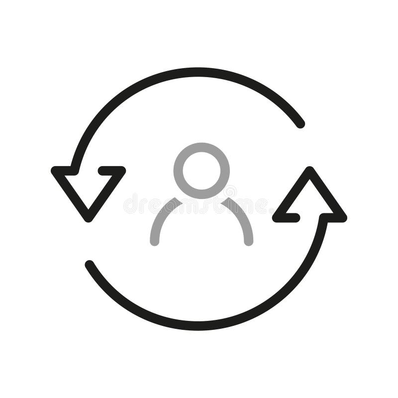 Update team line icon stock vector. Illustration of social - 278613417