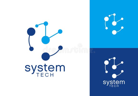 Simple Tech Connection Logo. Molecule Technology Icon Design Vector ...