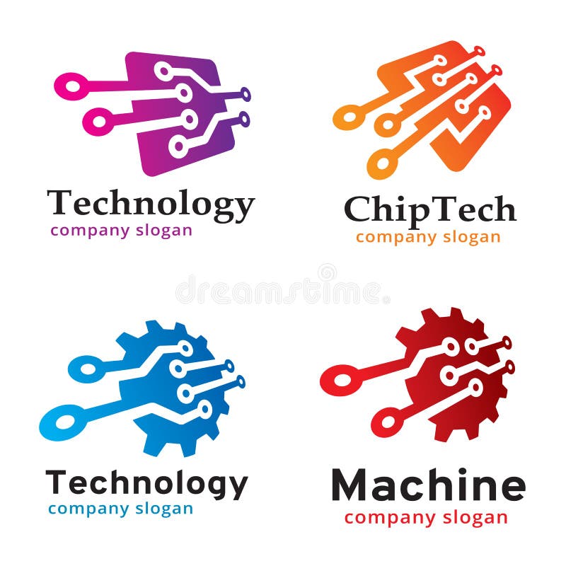 Simple Technology Logo Template Design Vector Stock Vector ...