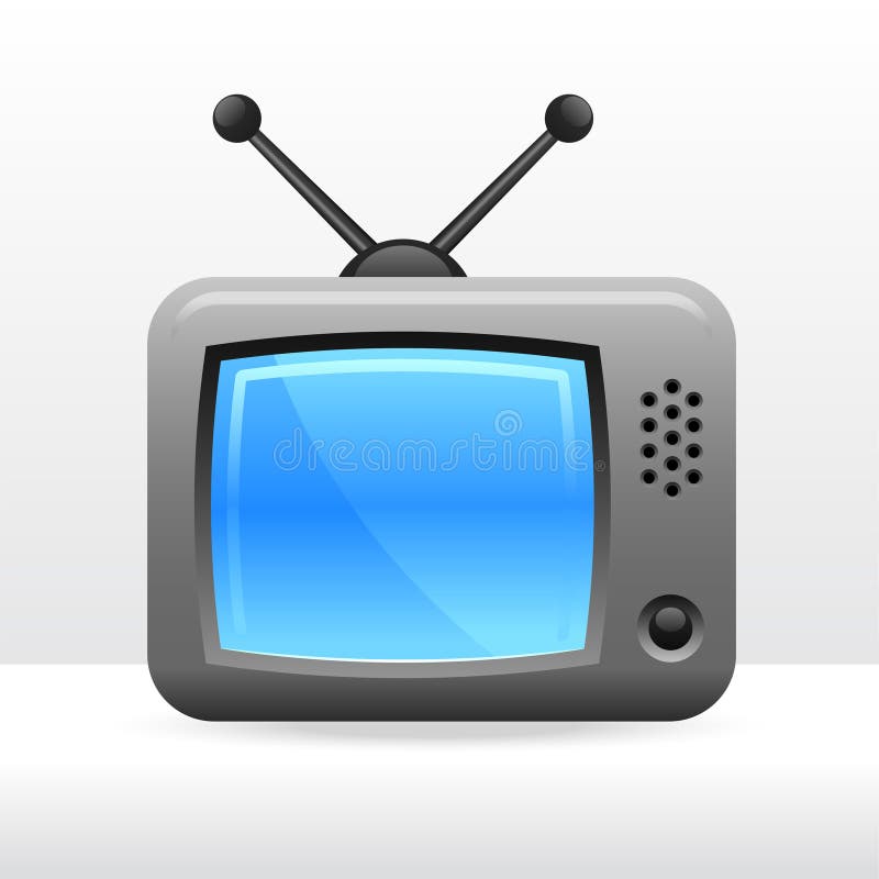 Simple television set stock vector. Illustration of equipment - 12084815