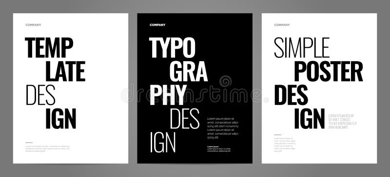 Simple Template Design with Typography for Poster. Stock Vector ...