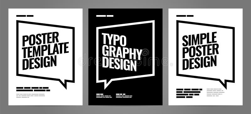 Simple Template Design with Typography for Poster. Stock Vector ...