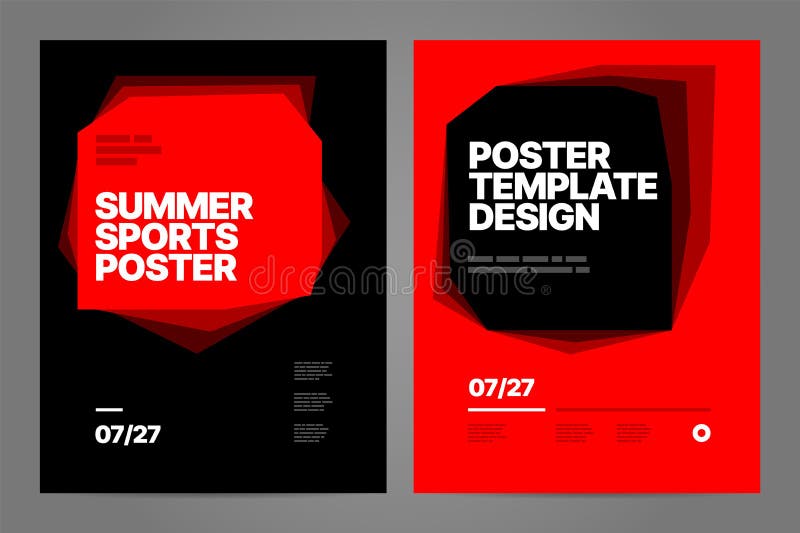 Simple Template Design with Typography for Poster. Stock Vector ...