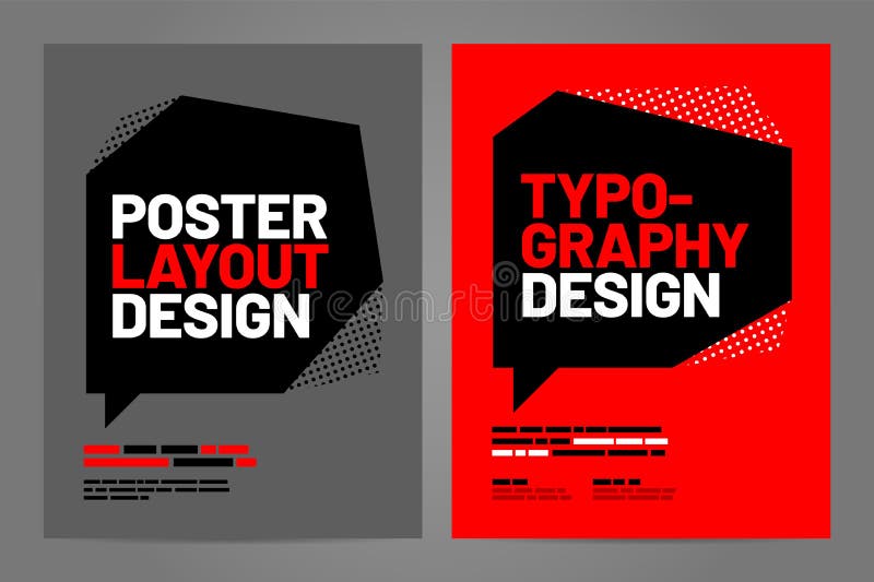 Simple Template Design with Typography for Poster. Stock Vector ...