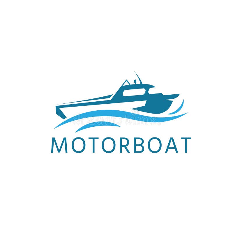 Simple Template Logo Icon Of The Abstract Motor Boat.Vector ...