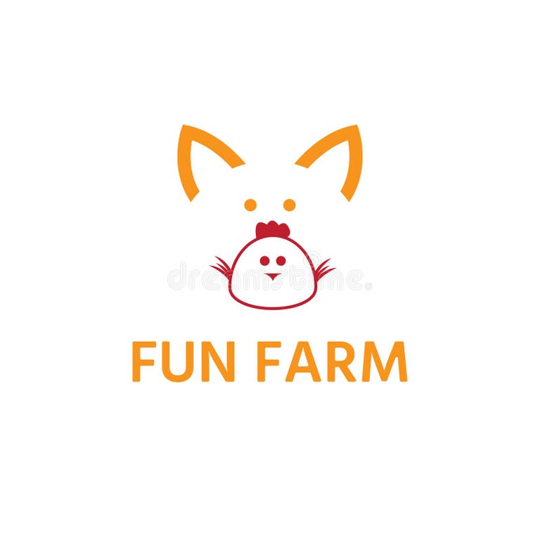 Simple Template Logo Icon of the Pig and Chicken.Fun Vector ...