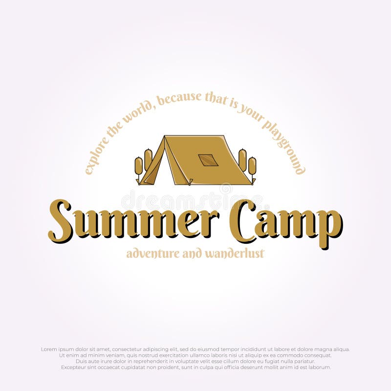Simple Tent Camp Logo Design Vector Illustration. Tent for Outdoor ...