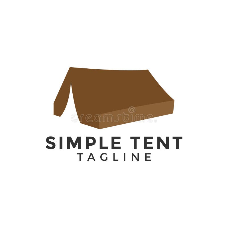 Tent Logo Design with Business Card and T Shirt Mockup Stock Vector ...