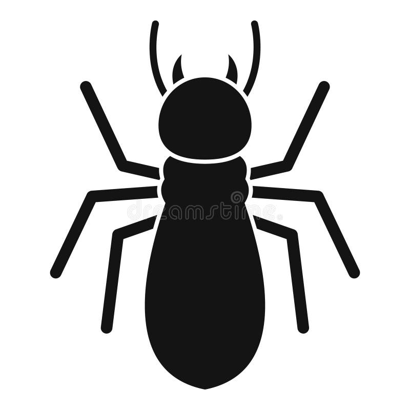 Black Termite Insect Spreading Its Legs Icon Silhouette Stock ...
