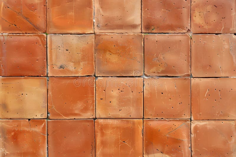 Seamless Terracotta Wall Texture - Smooth Tiles Stock Illustration ...