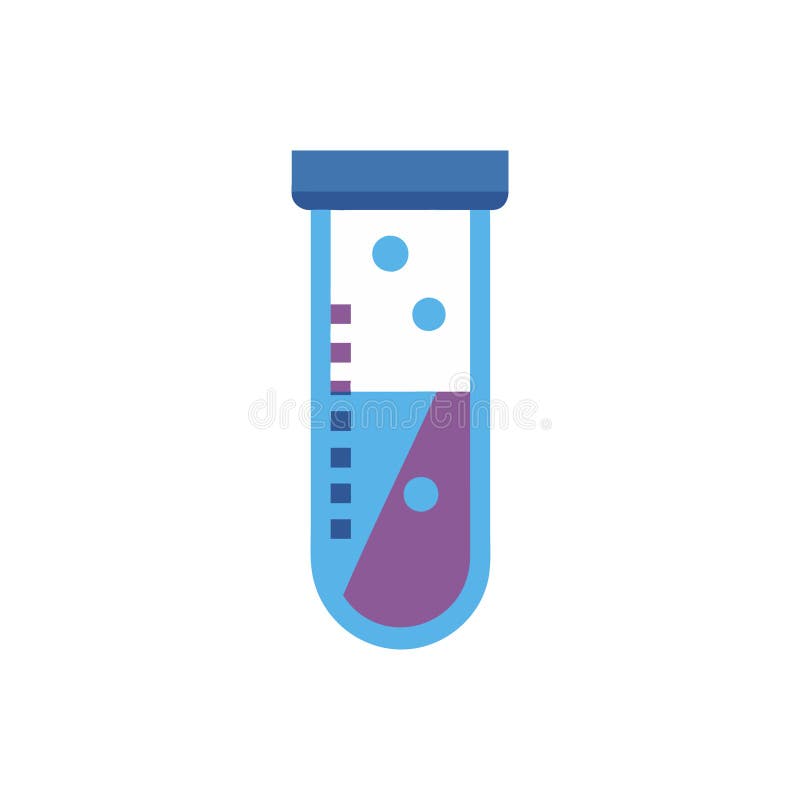 Simple Test Tube Icon for Education Stock Illustration - Illustration ...