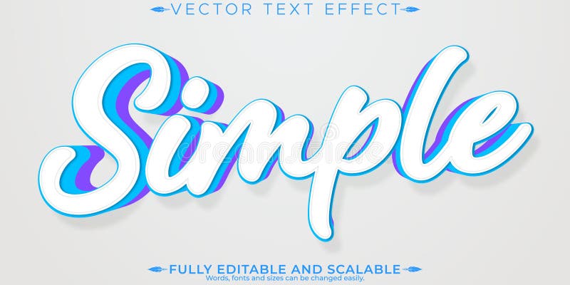 Simple Text Effect, Editable Easy and Cool Customizable Font Style ...