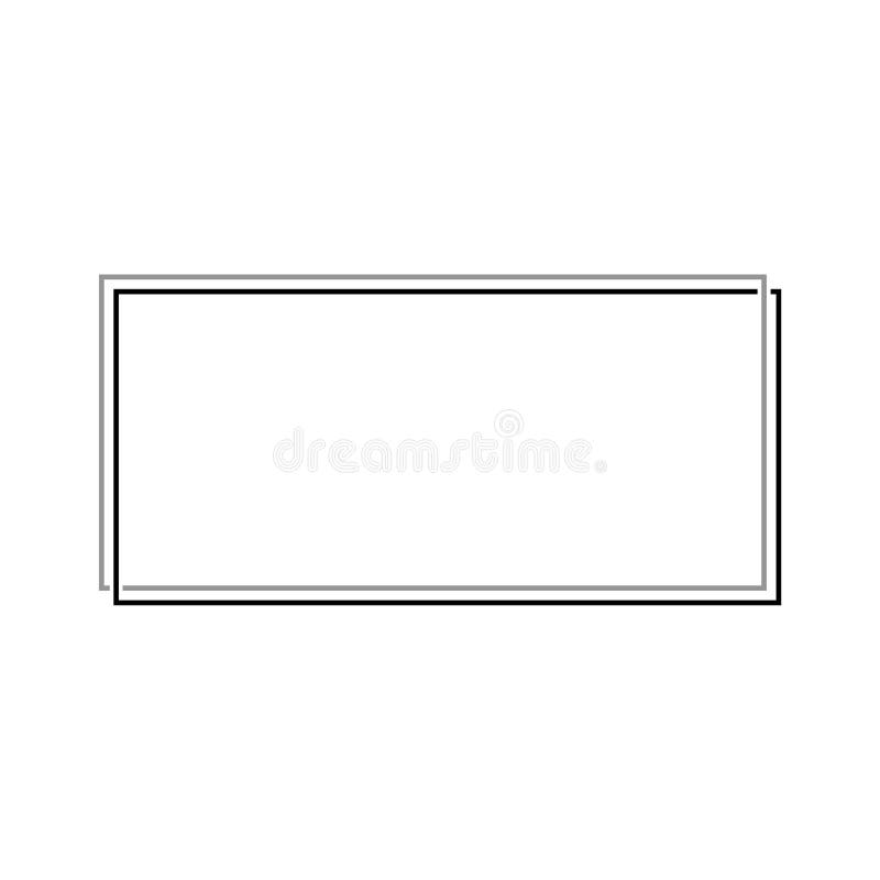 Simple Text Frame Isolated on White Background Stock Vector ...