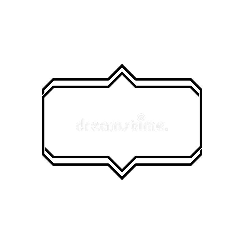 Simple Text Frame Icon Isolated on White Background Stock Vector ...
