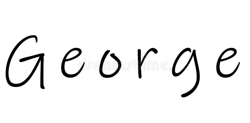 Simple text name design stock illustration. Illustration of george ...