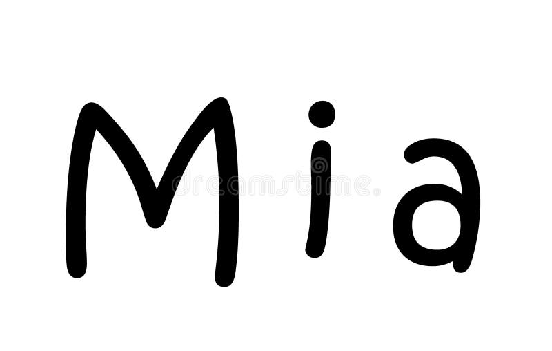 Mia Name Stock Illustrations – 58 Mia Name Stock Illustrations, Vectors ...