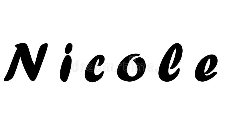 Nicole Typography Stock Illustrations – 5 Nicole Typography Stock ...