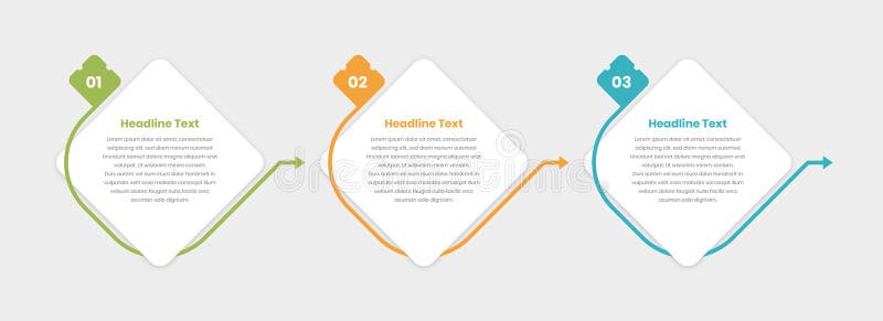 Simple Text Presentation Infographic Template with Abstract Arrow Shape ...