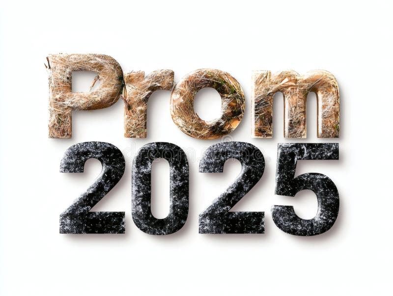 Simple Text with a Solid White Backdrop that Says "Prom 2025" Stock ...