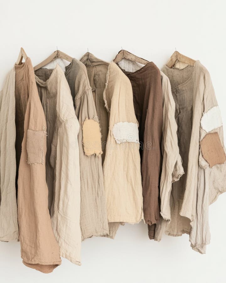 Simple Textured Garments on a Rack Stock Illustration - Illustration of ...