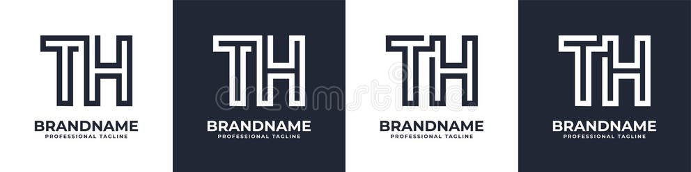 Simple TH Monogram Logo, Suitable for Any Business with TH or HT ...