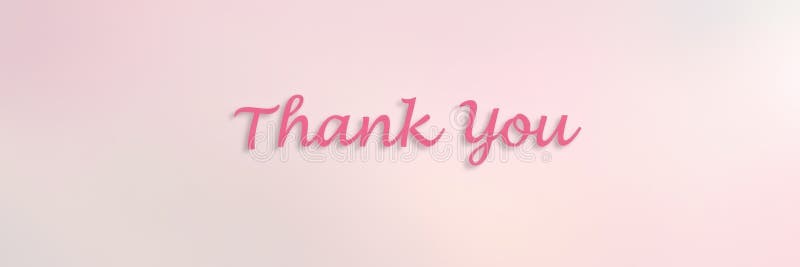 Simple Thank You Message Written in Pink Cursive Font Against a Soft ...