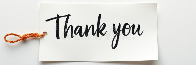 Simple Thank You Note with Elegant Handwritten Style on White ...