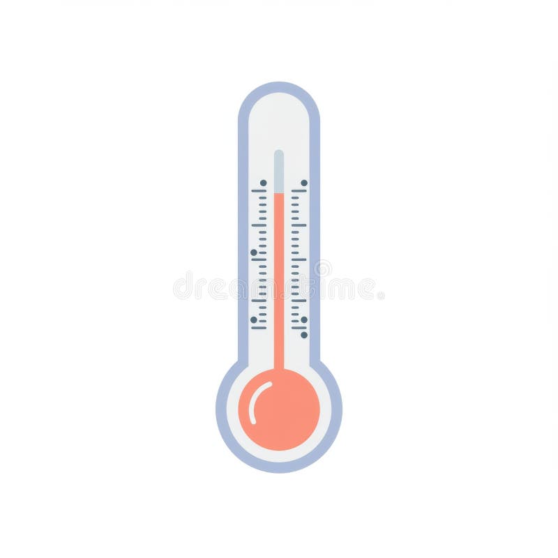 Simple Thermometer Scale Mockup. Graphic Gauge Ruler for Meteorological ...