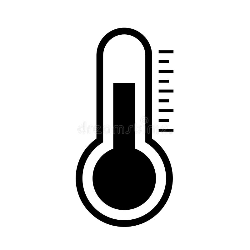 Simple Thermometer Vector Pictogram Stock Vector - Illustration of ...