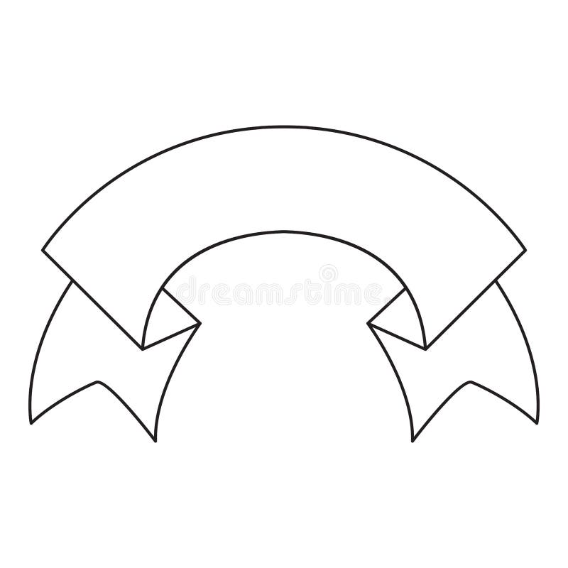 Simple thin line banner stock illustration. Illustration of thin ...