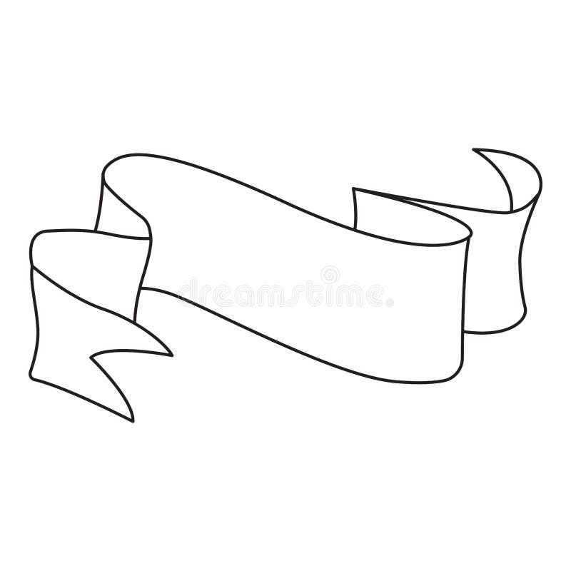 Simple thin line banner stock illustration. Illustration of design ...