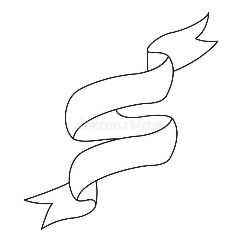 Simple thin line banner stock illustration. Illustration of decoration ...