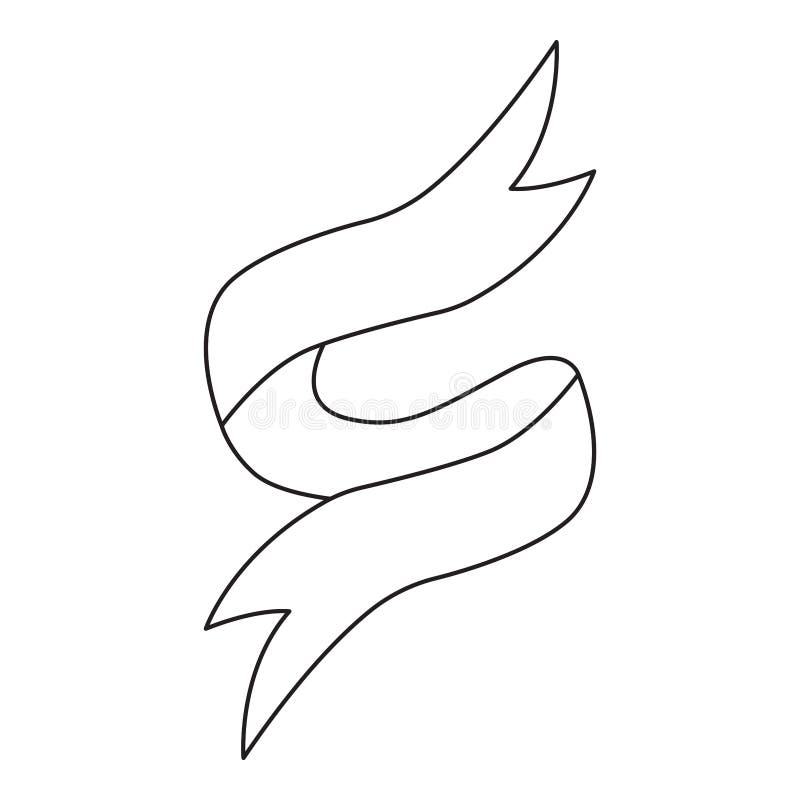 Simple thin line banner stock illustration. Illustration of logo ...