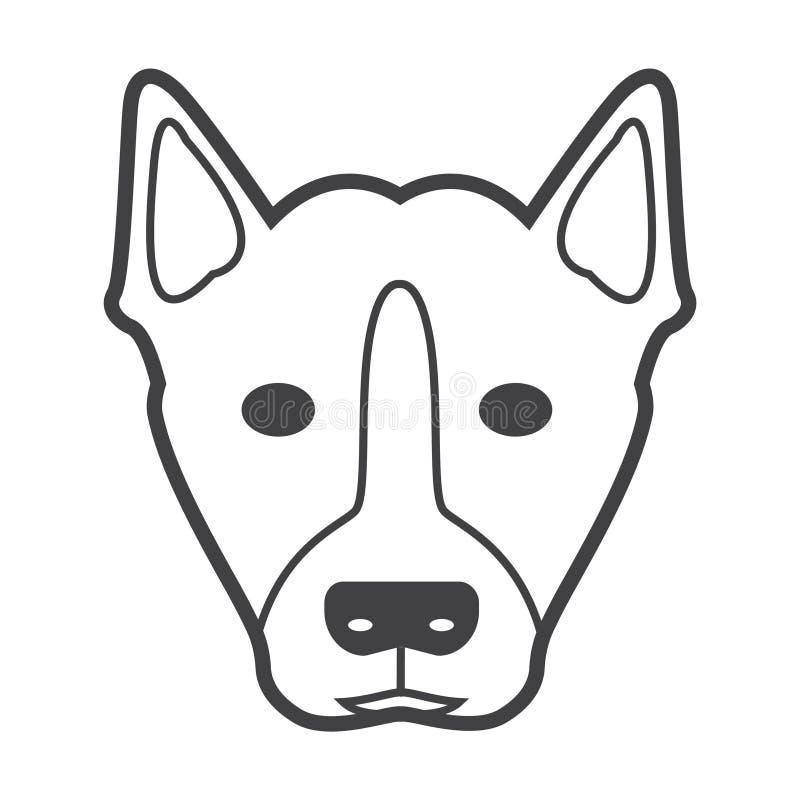 Thin Line Dog Head Icon Stock Illustrations – 1,765 Thin Line Dog Head ...