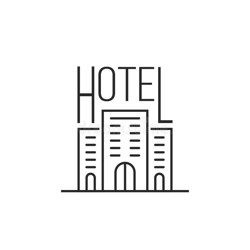 Simple Thin Line Luxury Hotel Icon Stock Vector - Illustration of ... Simple Thin Line Luxury Hotel Icon Stock Vector - Illustration of ...