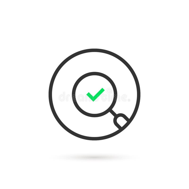 Simple Thin Line Round Assessment Logo Stock Vector - Illustration of ...