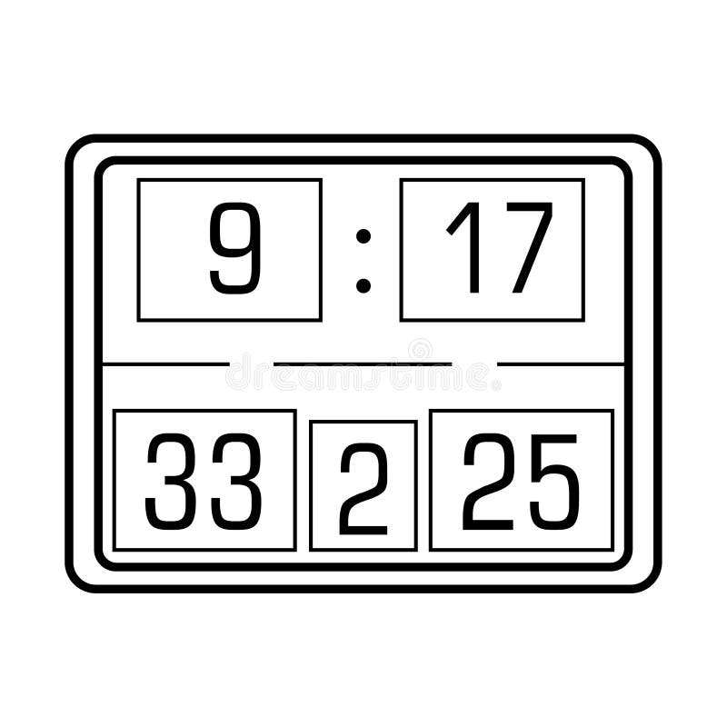 Thin line scoreboard icon stock vector. Illustration of thin - 106309044