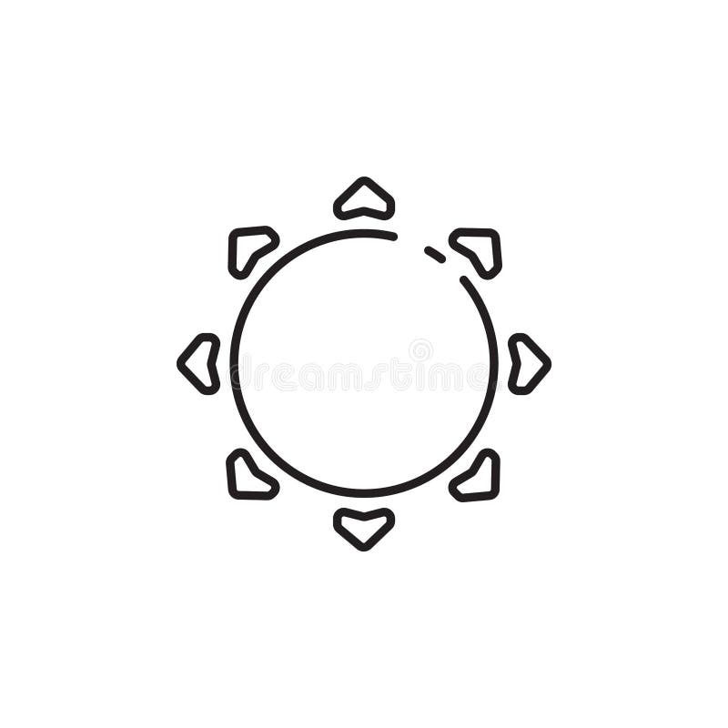 Thin line sun icon stock vector. Illustration of sunlight - 102988006 Thin line sun icon stock vector. Illustration of sunlight - 102988006