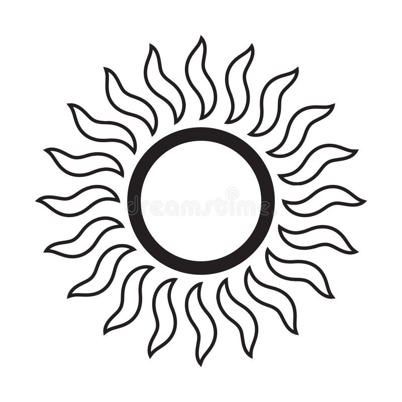 Thin line sun icon stock vector. Illustration of icon - 106262533 Thin line sun icon stock vector. Illustration of icon - 106262533