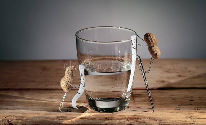 Simple Things - Half Empty or Half Full Stock Image - Image of ladde ...