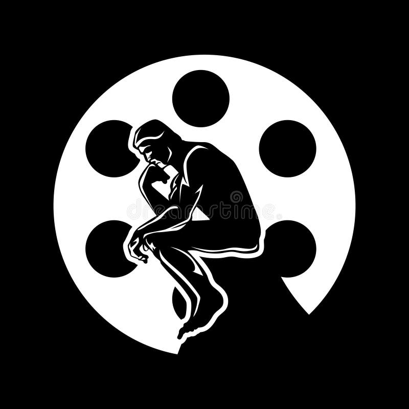 Simple Thinking Film Studio Vector Logo Icon Stock Illustration ...
